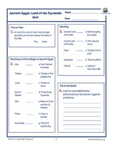 Ancient Egypt: Land of the Pyramids Virtual Field Trip
