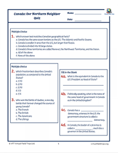 Canada: Our Northern Neighbor – Virtual Field Trips
