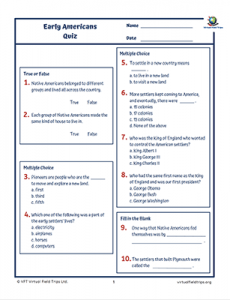 Grade 2 - Early Americans – Online Social Studies Lesson