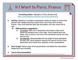 Paris: City of Light (Grades 6-9) – Virtual Field Trip