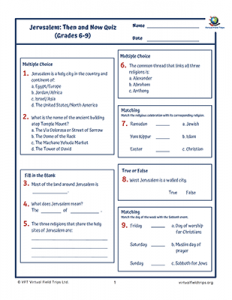Jerusalem: Then and Now (Grades 6-9) – Virtual Field Trips