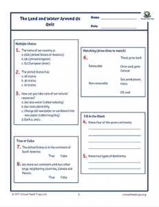 Grade 2 - Geography Video Lesson - Social Studies - Worksheets