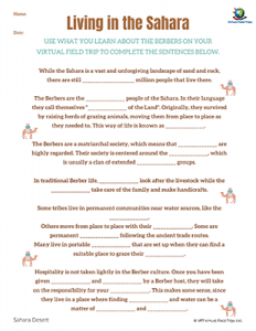 Sahara Desert – Virtual Field Trips