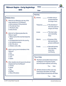 Midwest Region of the U.S: Early Beginnings – Virtual Field Trip