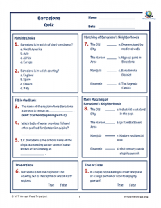 Let's Take a Trip to Barcelona – Virtual Field Trips