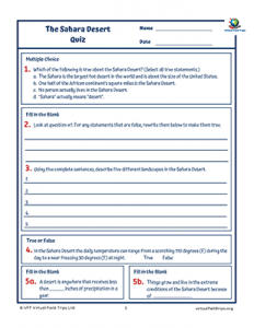 Sahara Desert – Virtual Field Trips