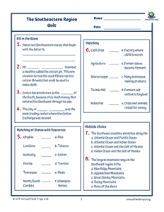 Grade 4: Southeast Region of the U.S. – Social Studies Lesson