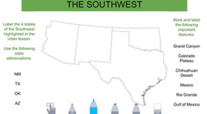 Grade 4 - Southwest Region of the U.S: Early Beginnings – Virtual Field ...